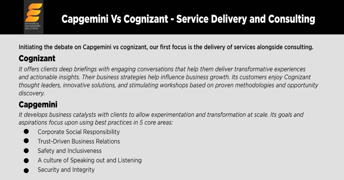 capgemini vs cognizant: Comparison of IT services and consulting - EES Corporation